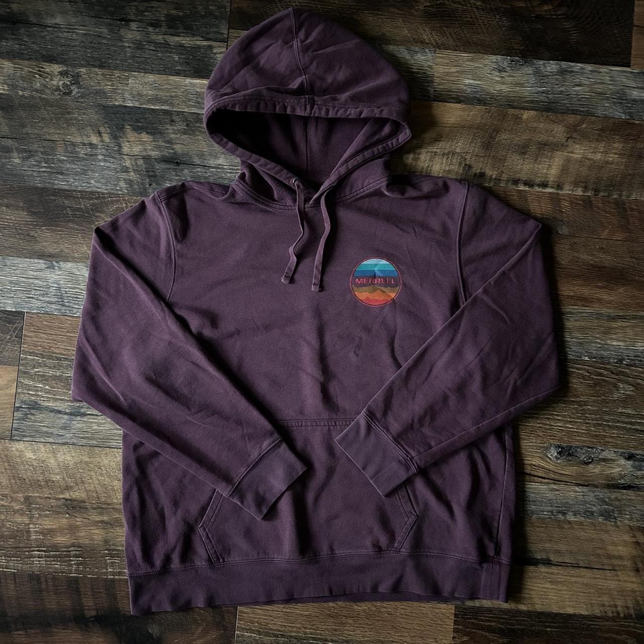 Merrell red hoodie - size L - good worn condition... - Depop