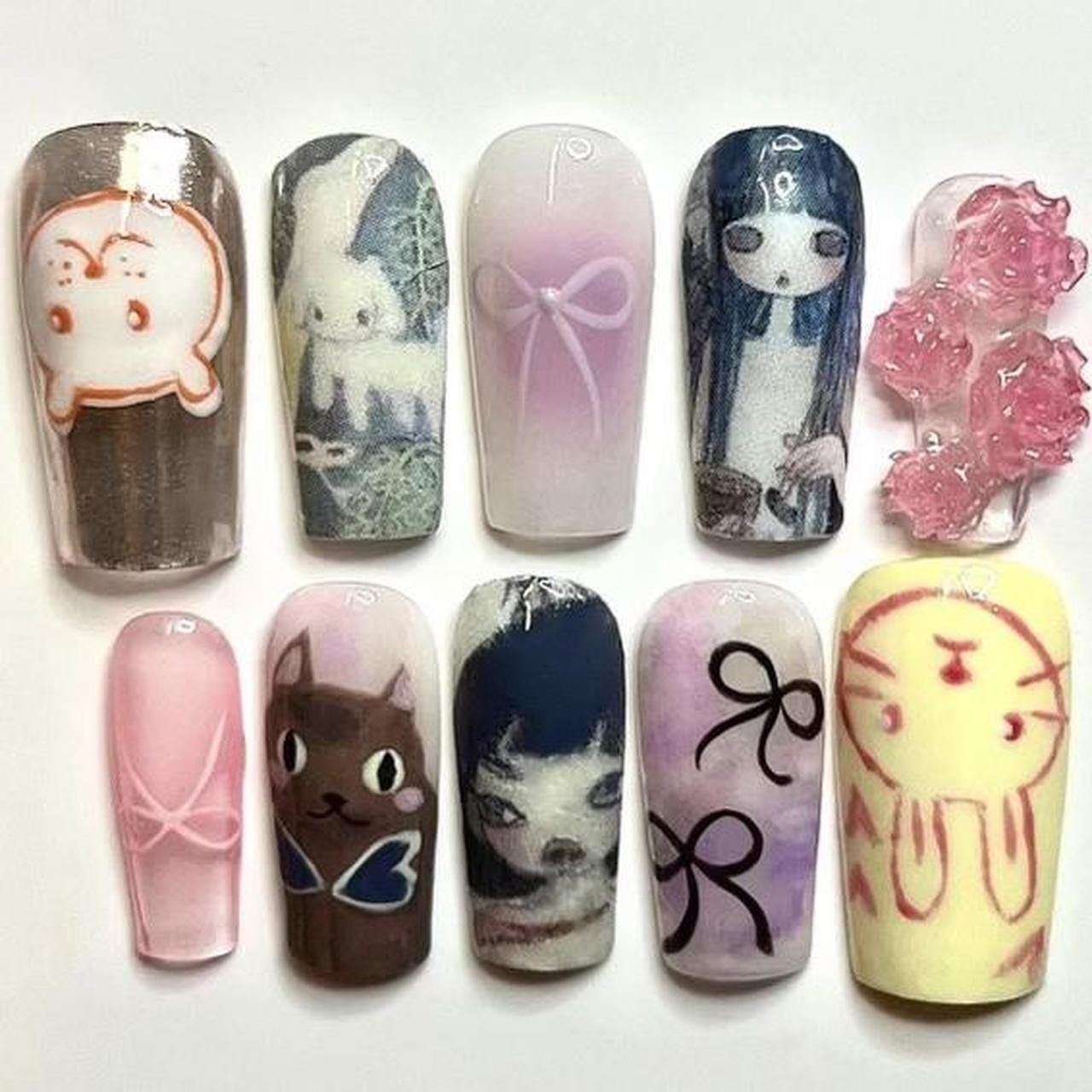 *DO NOT BUY* custom press on nails for tove!! - Depop