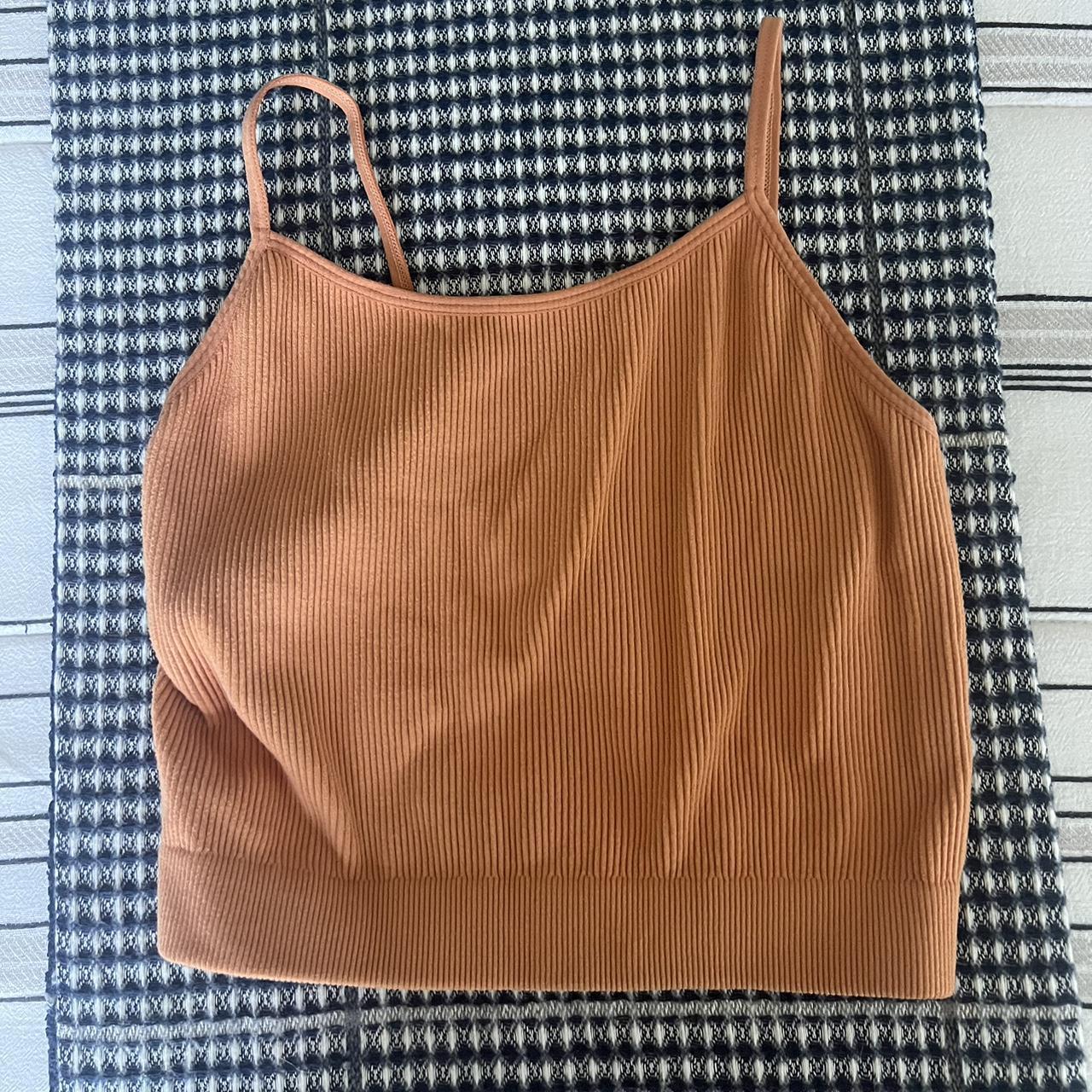 Orange Ribbed Crop Tank 🧡 Size: M, could also fit a... - Depop