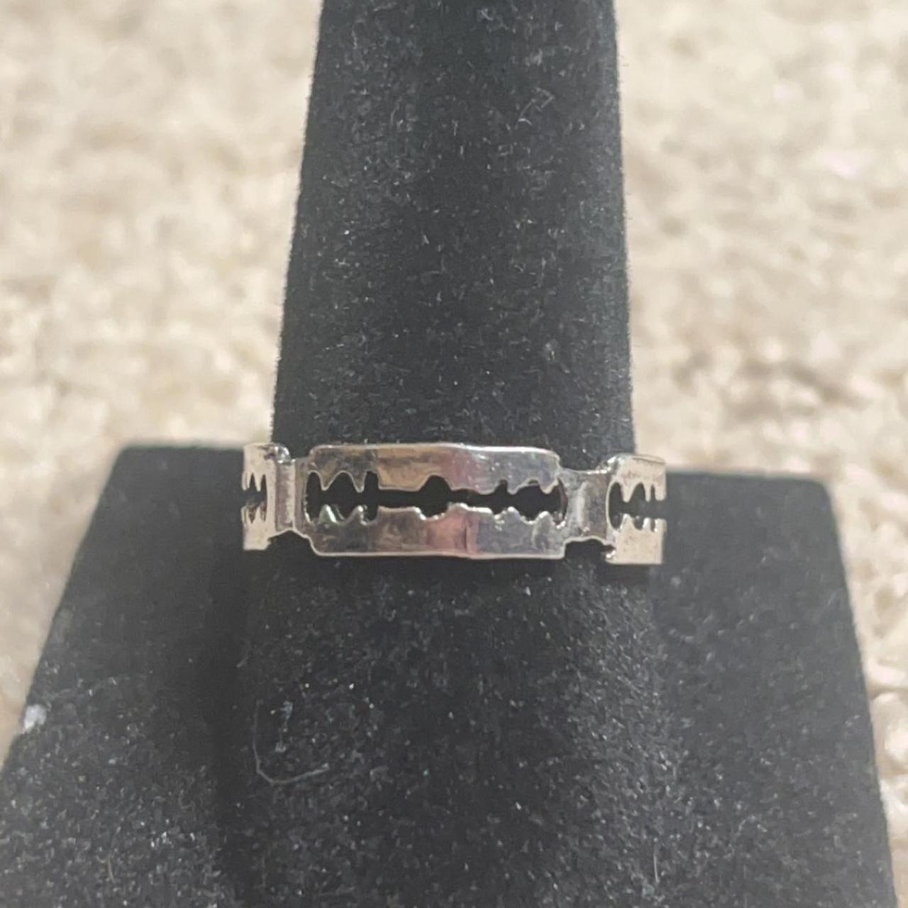 Silver razor blade ring #jewelry - Depop