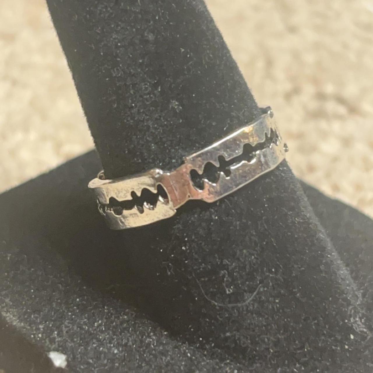 Silver razor blade ring #jewelry - Depop