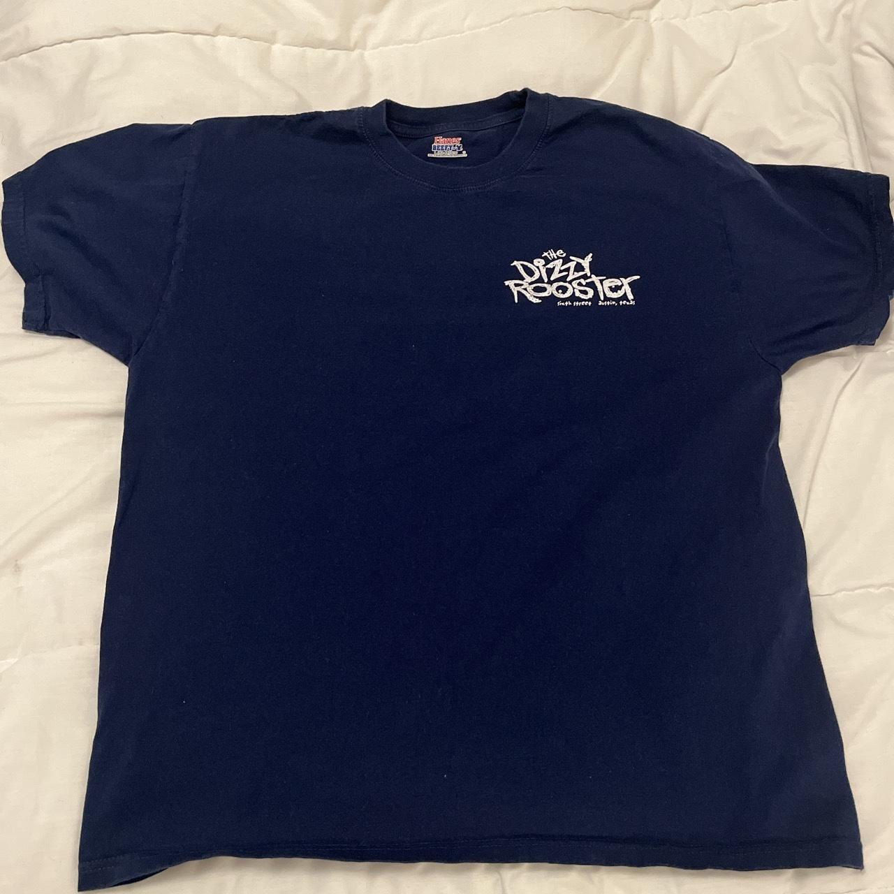 Hanes Beefy The Dizzy Rooster T-shirt Size L - Depop