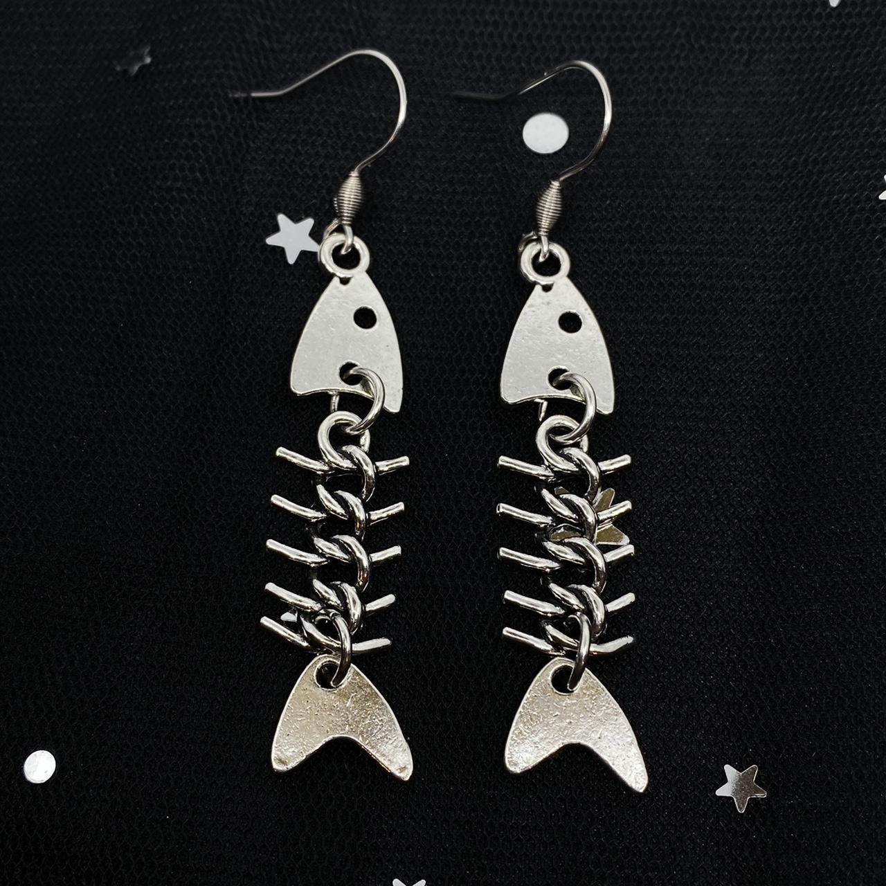 Fish bone earrings Made by me :) Comes on... - Depop