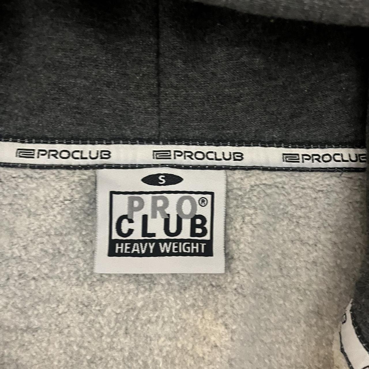 Grey Pro Club Zip up/small MISSING ZIPPER - Depop