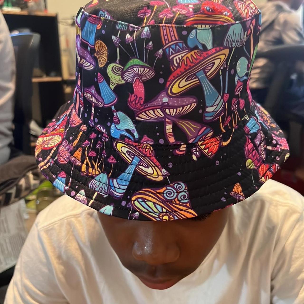 Trippy Mushroom Bucket Hat Rainbow -OneSize #rainbow... - Depop