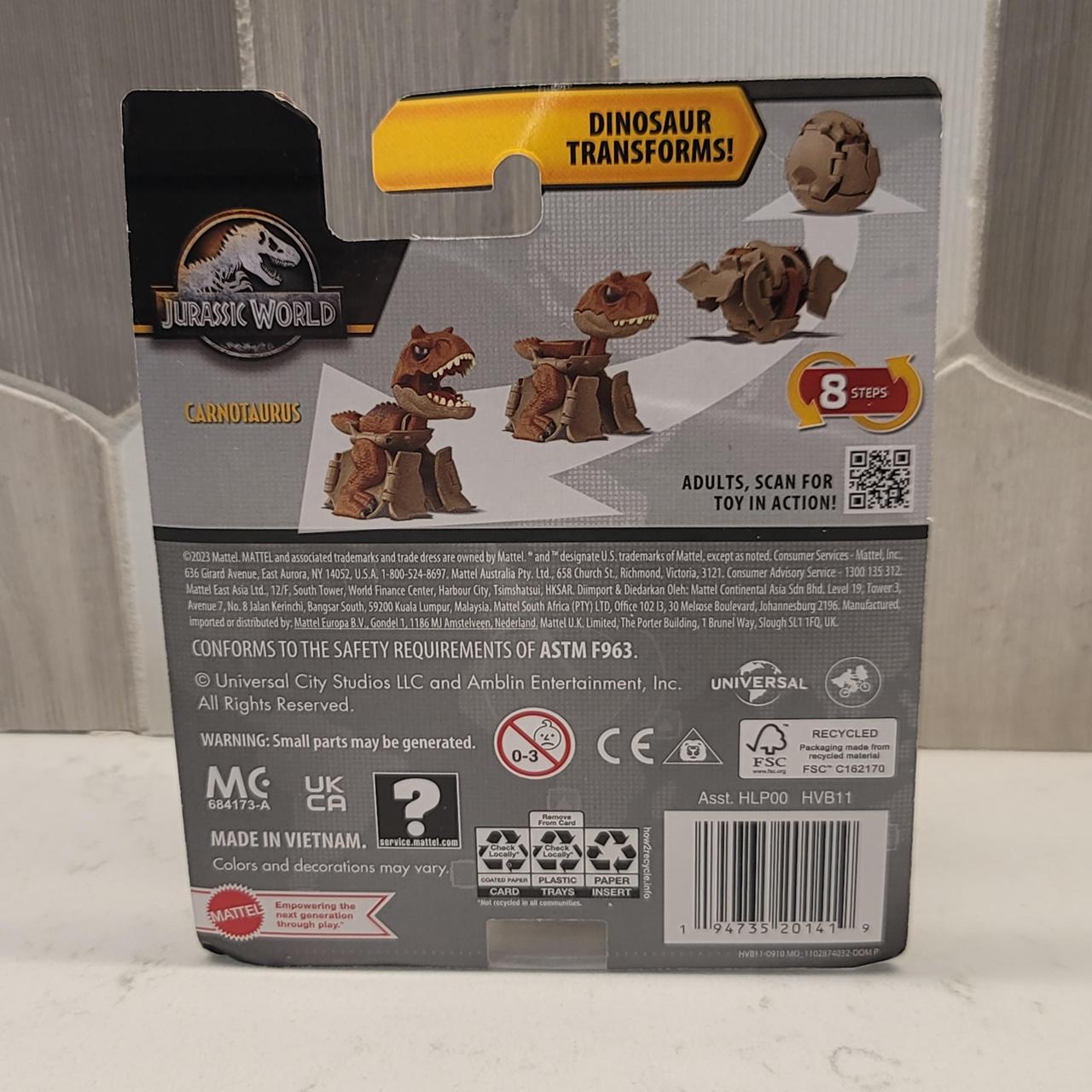 Jurassic World Carnotaurus Dinosaur Transformers... | Depop