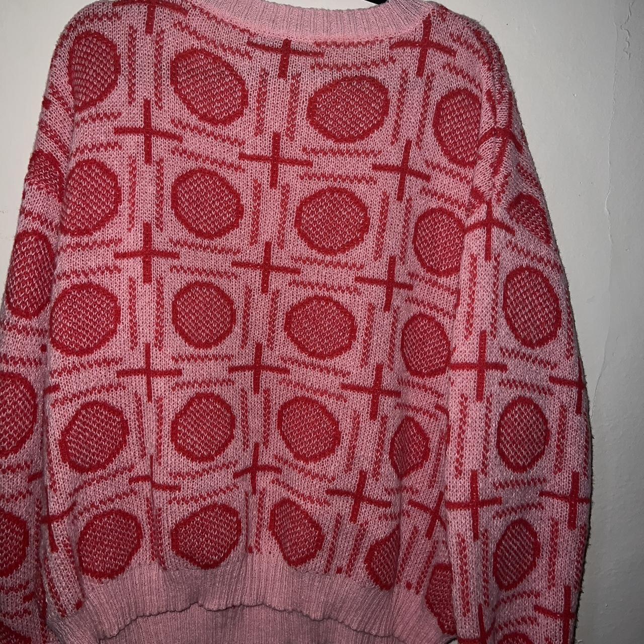 Pink and red sweater. Great for winter and fall.... - Depop