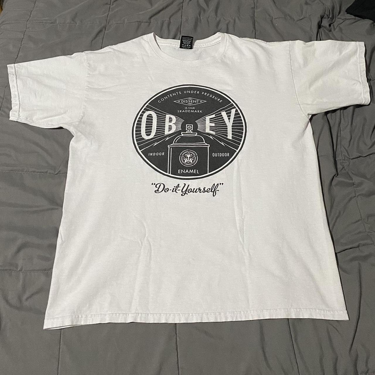 Obey do it yourself shirt size L large measurements... - Depop
