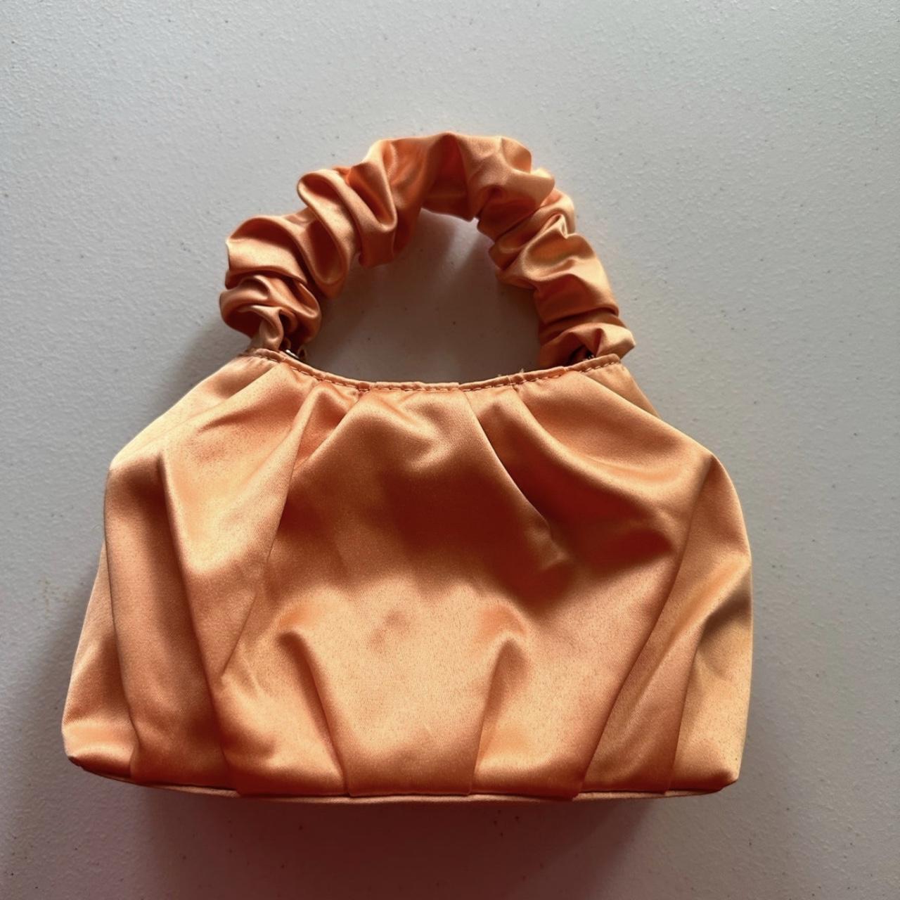Mini orange pouch handbag with two straps - Depop