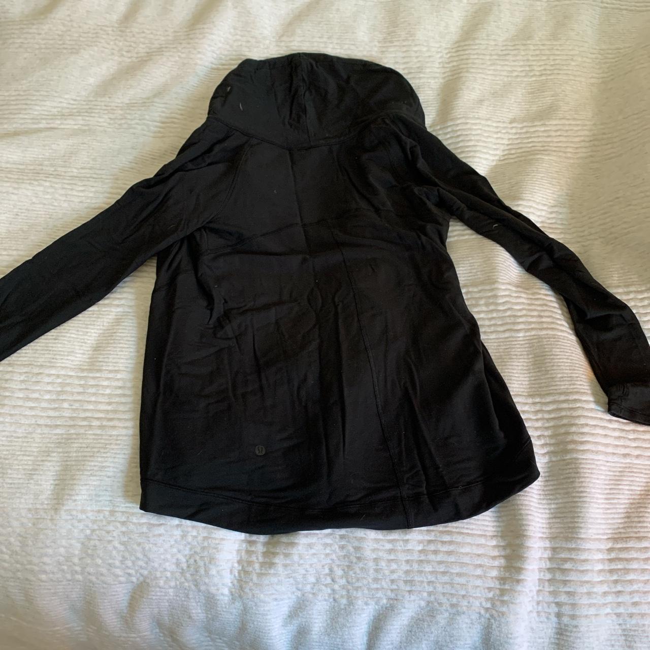 black lululemon jacket/hoodie. super soft, lightly... - Depop