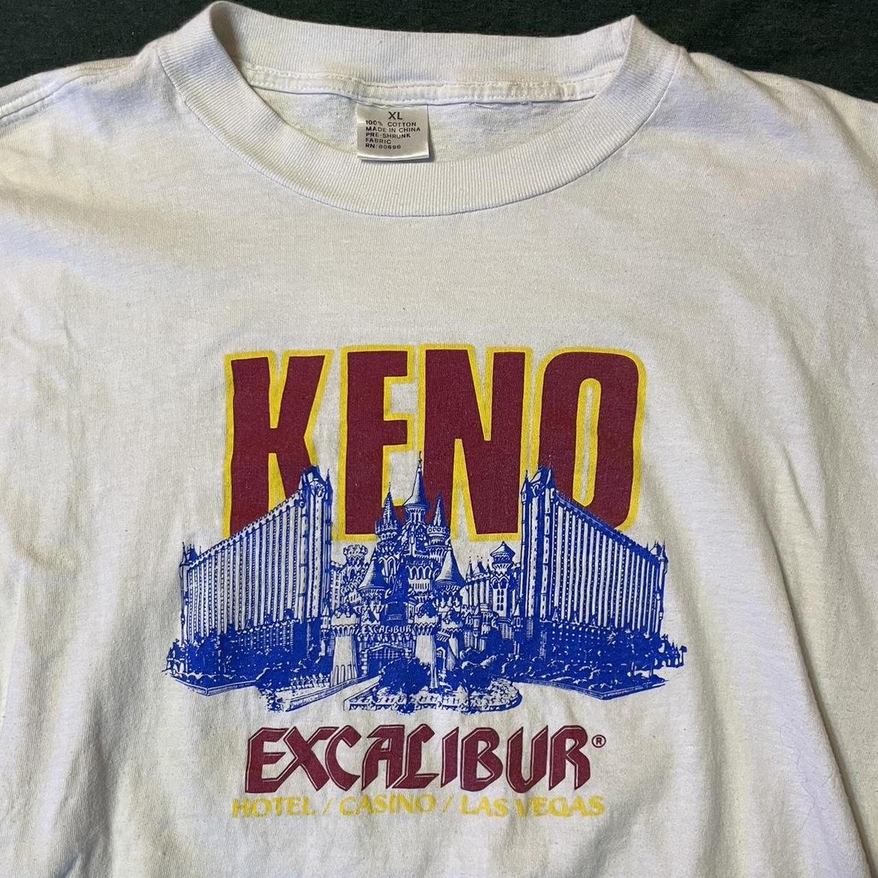 Vintage Las Vegas hotel Keno Excalibur T-shirt.... - Depop Vintage Las Vegas hotel Keno Excalibur T-shirt.... - Depop