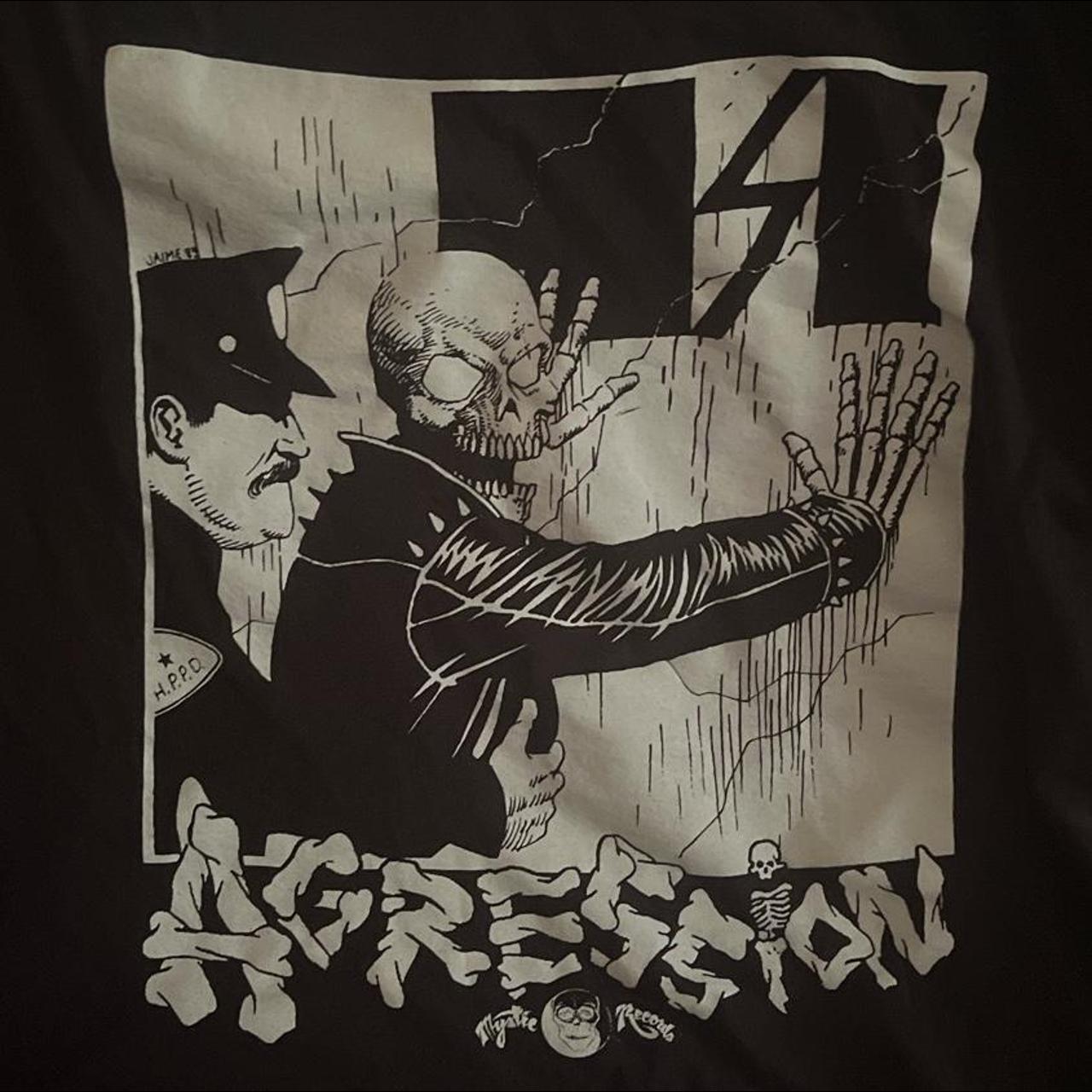 Rare Aggression band shirt straight from Mystic... - Depop