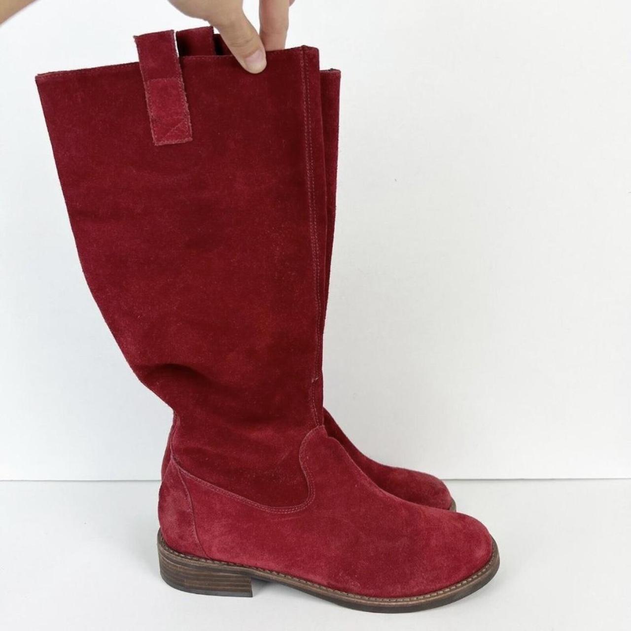 Red Suede Boots. Perfect for fall and winter #suede... - Depop
