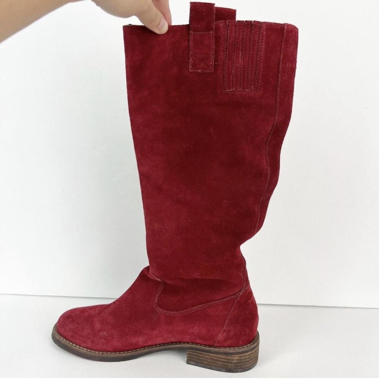 Red Suede Boots. Perfect for fall and winter #suede... - Depop