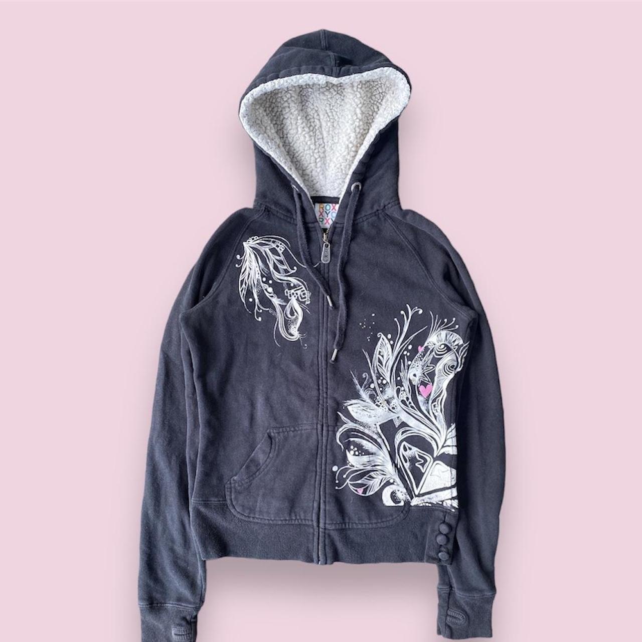 🤎 • Y2k womens fall Roxy hoodie / zipup Size •... - Depop