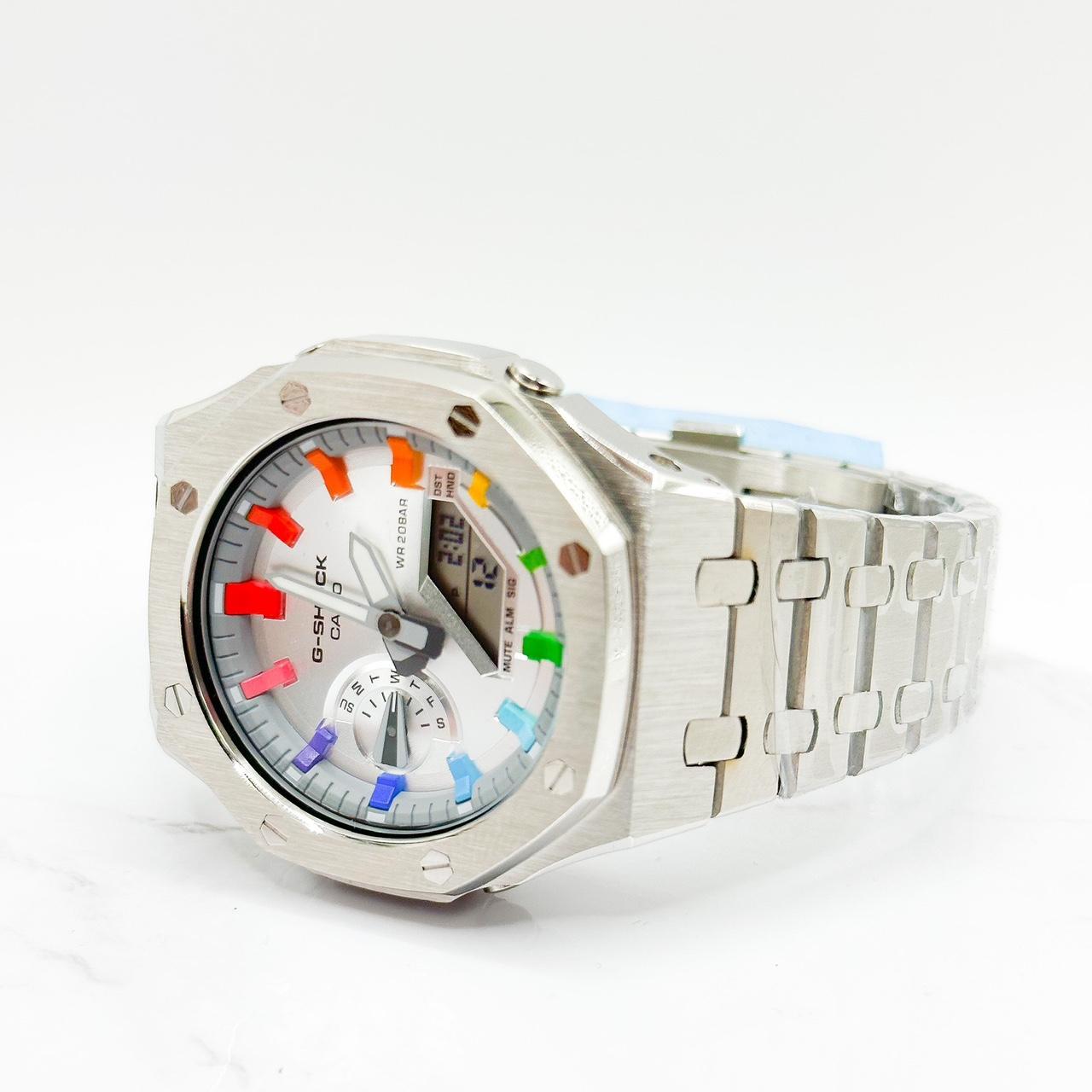 CASIOAK custom GSHOCK Mod rainbow dial #casio... - Depop