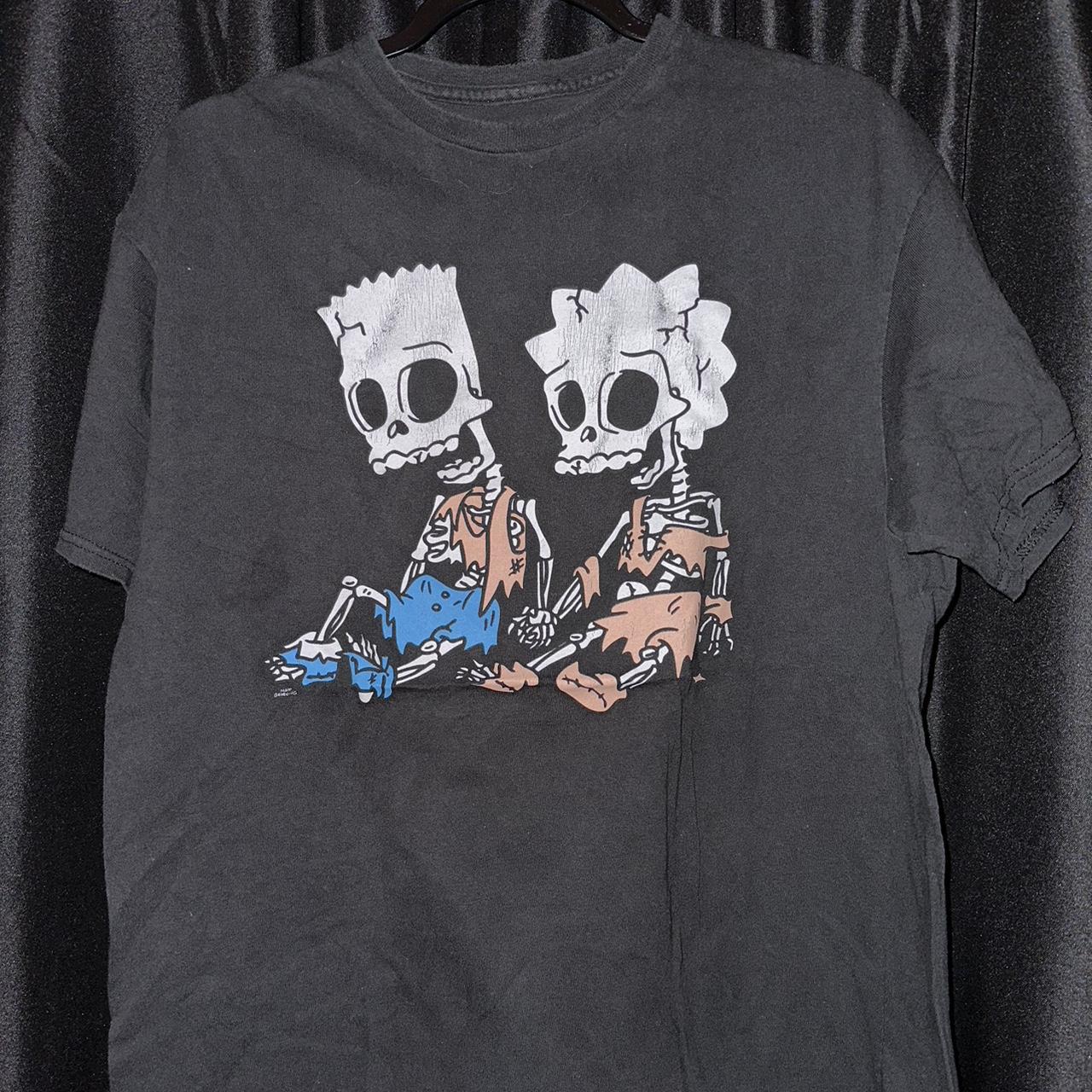 bart and lisa simpson skeleton shirt - Depop