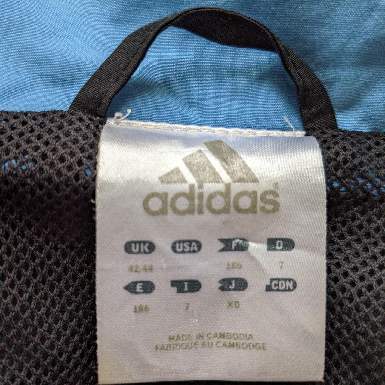 Vintage Adidas Track Jacket Blue and Black Size... - Depop