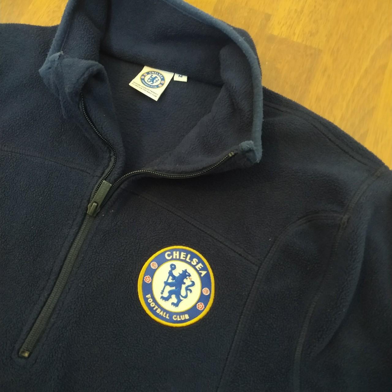 Chelsea FC Mens 1/4 Zip Fleece OFFICIAL Football... - Depop