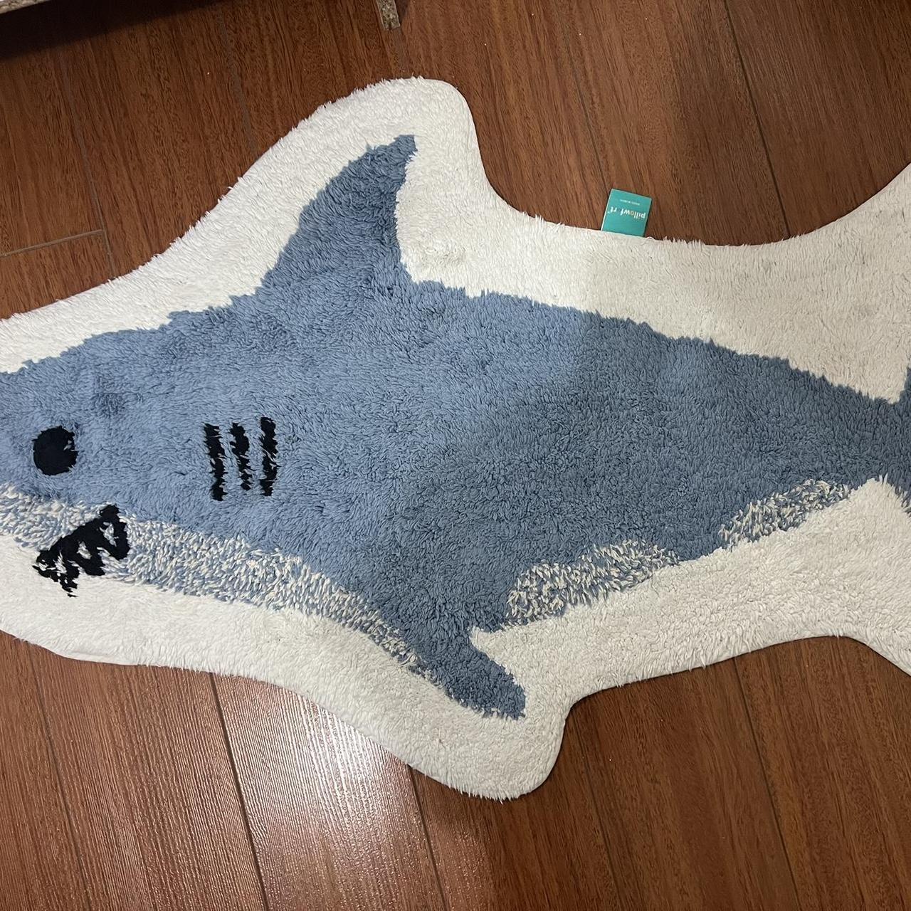 Pillowfort Cartoon Shark Shaped Rugs From... - Depop