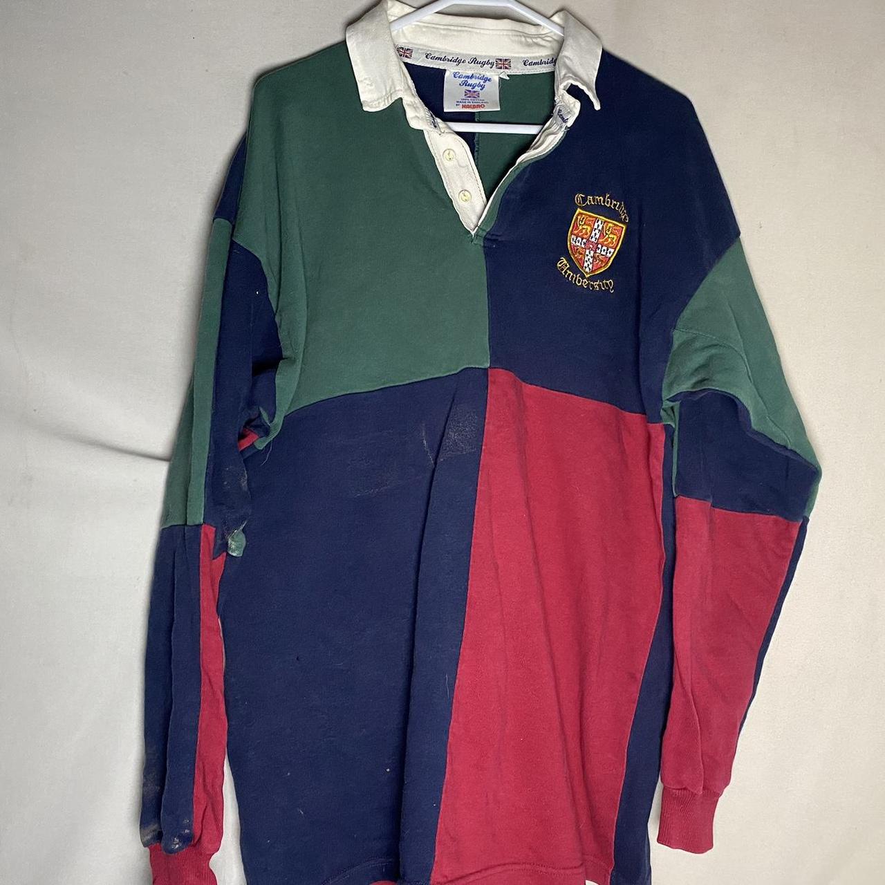CAMBRIDGE RUGBY JUMPER AMAZING COLOUR PALLET MADE... - Depop