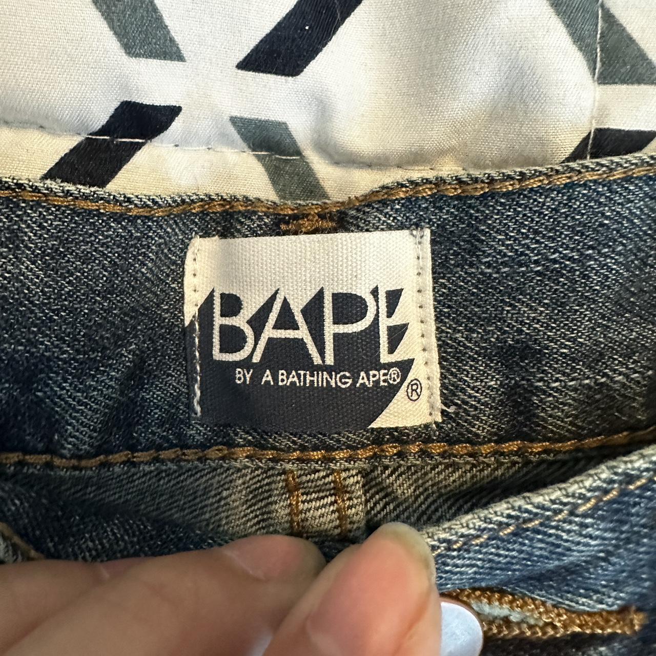 Hello Kitty X Bape jeans size M. #bape #hellokitty - Depop