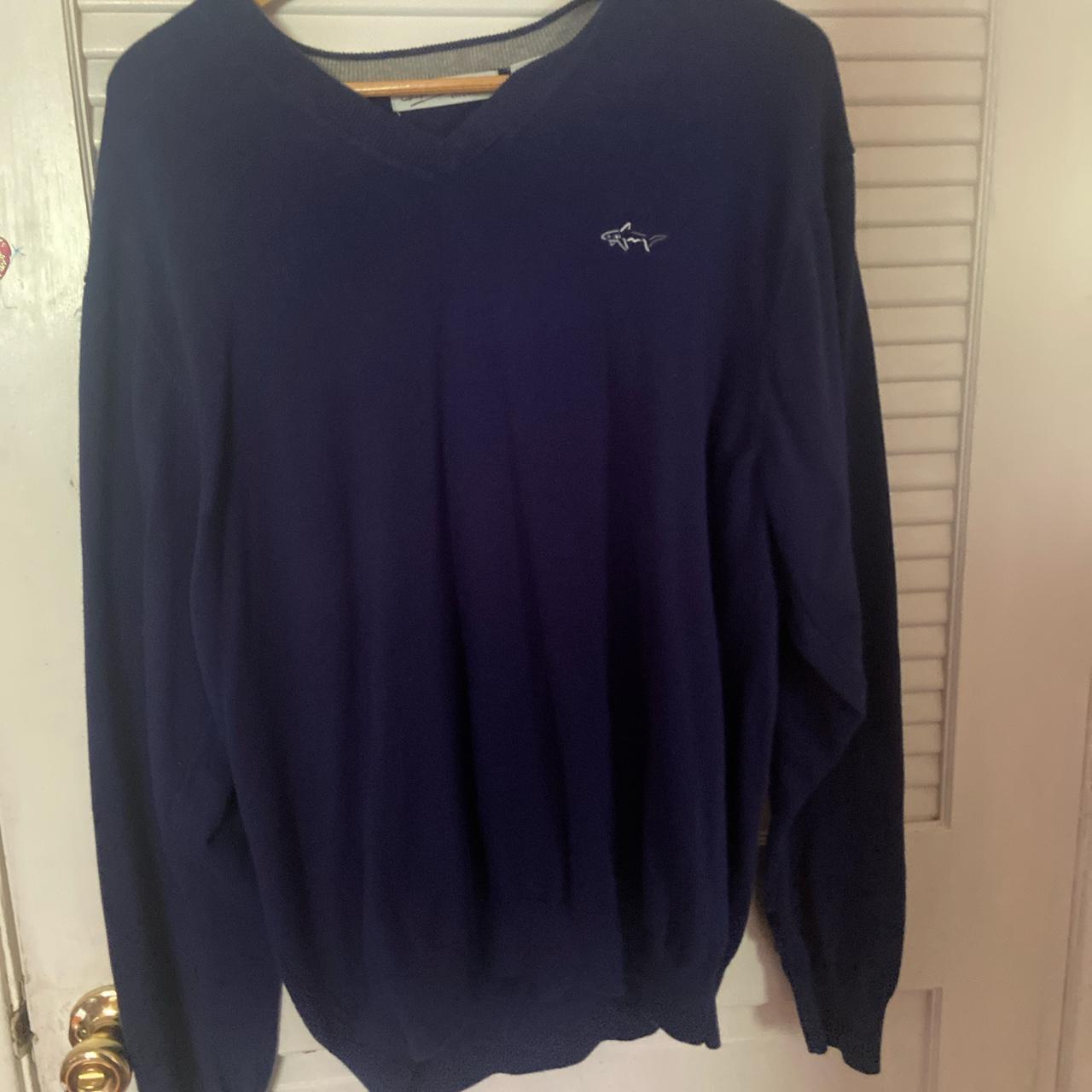 Greg Norman Collection Men's Navy Jumper | Depop