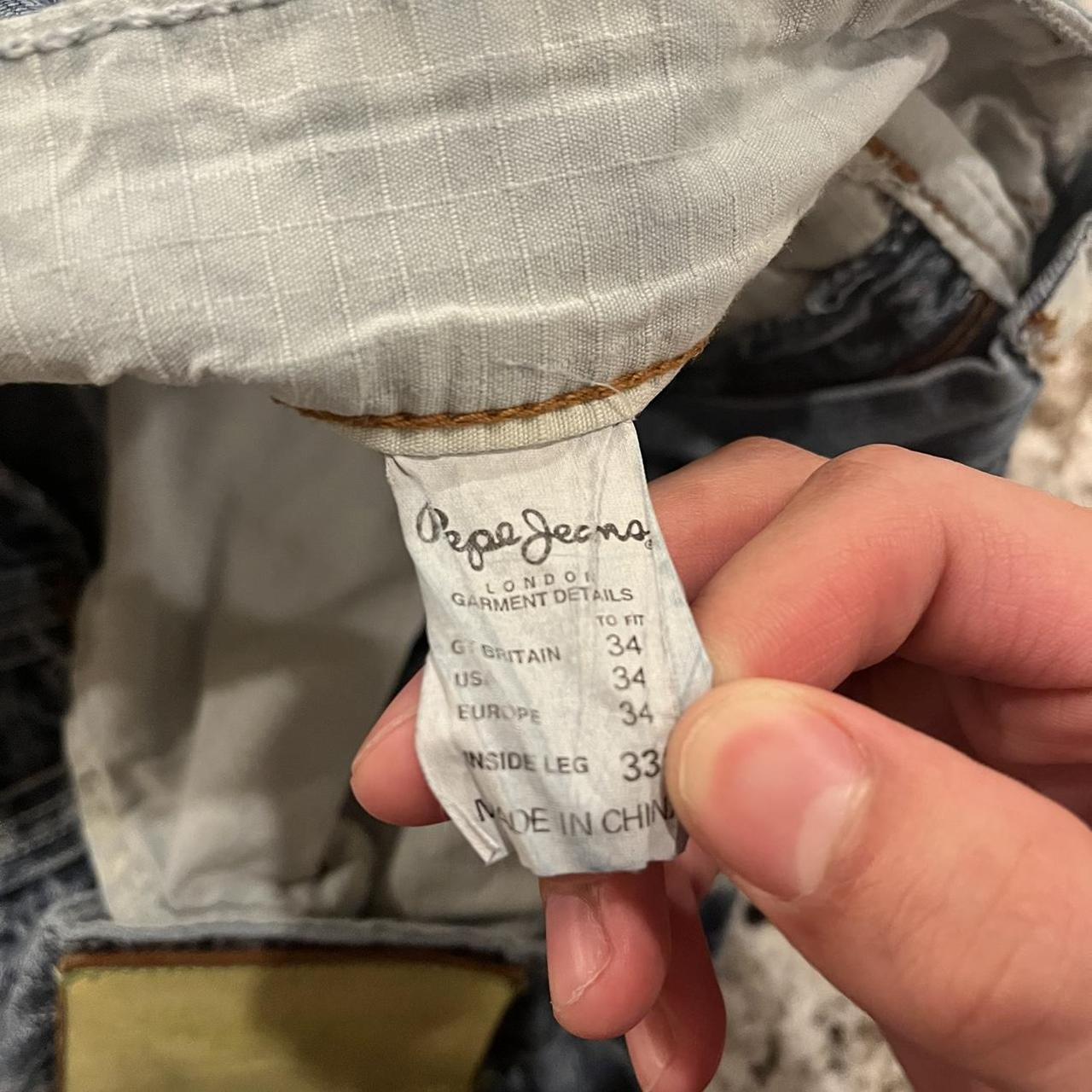 Pepe London jeans waist 34 inside leg... - Depop