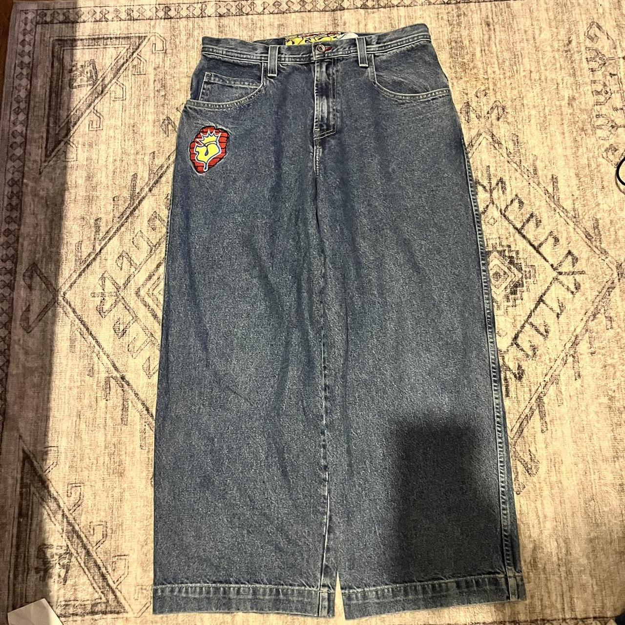 vintage jester jnco jeans baggy fit in really good... - Depop