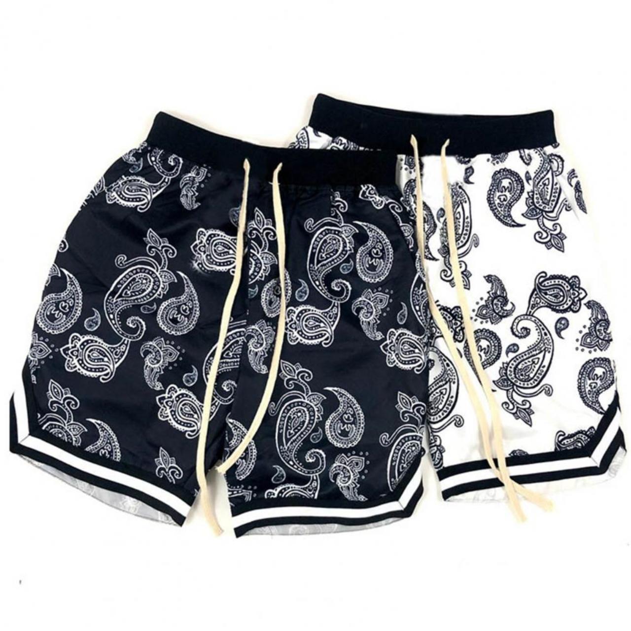 Mens White And Black Shorts Depop