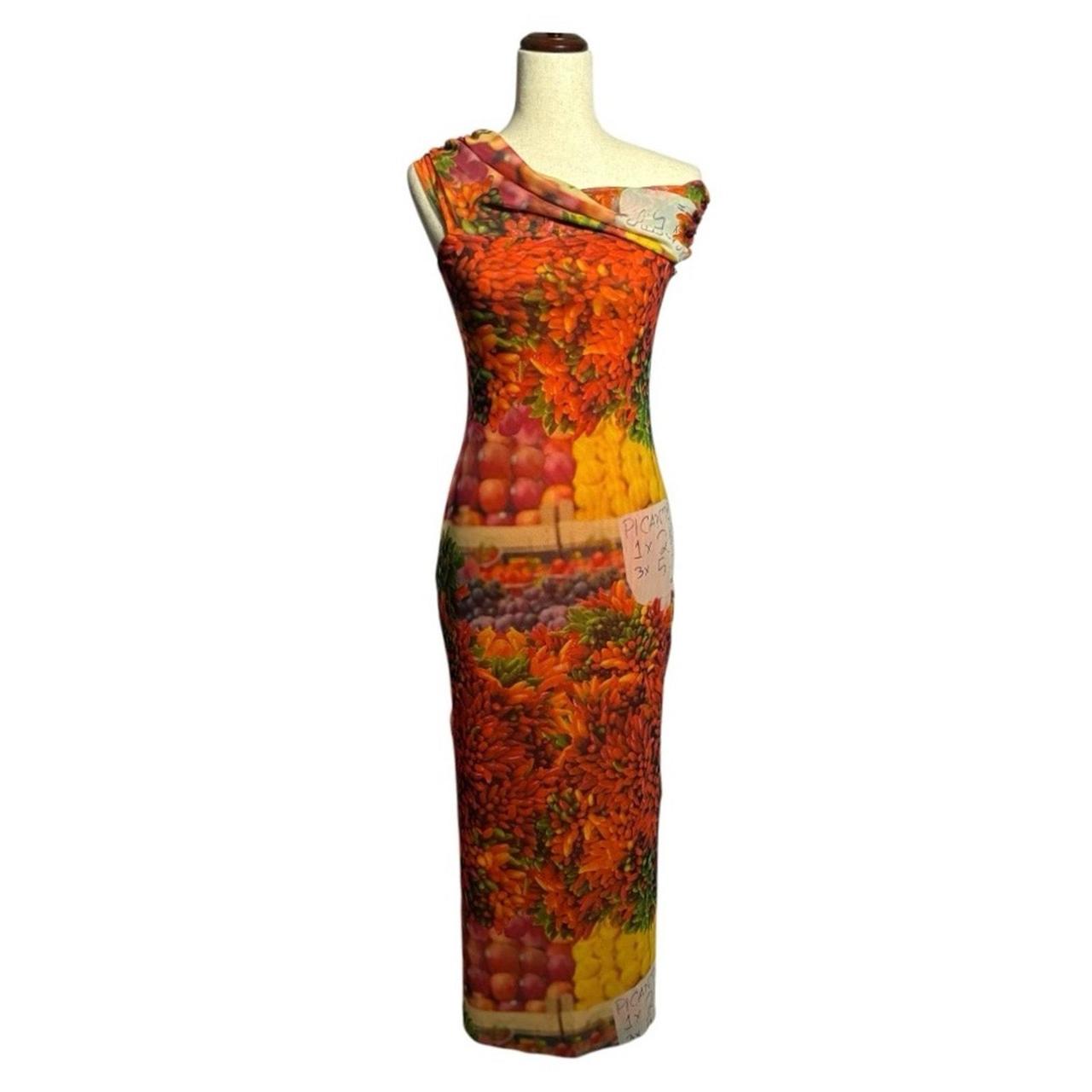 NWT Zara Vegetable Maxi Cocktail Dress with Fun... | Depop