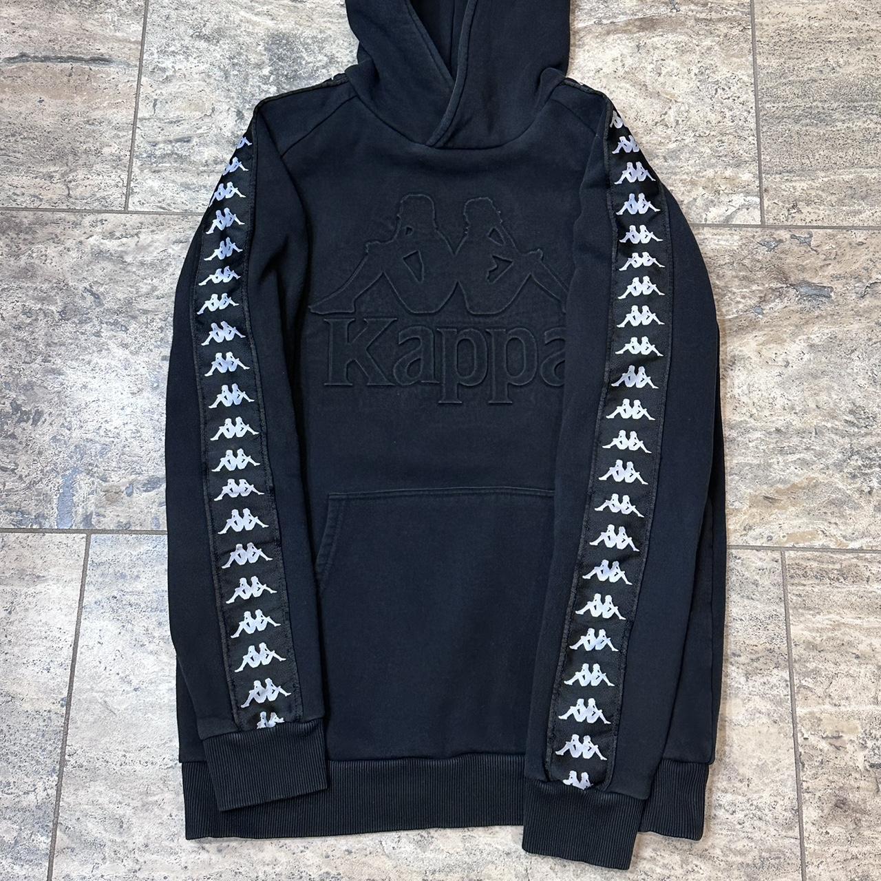 Kappa black hoodie. #kappa #streetwear #y2k #hoodie... - Depop