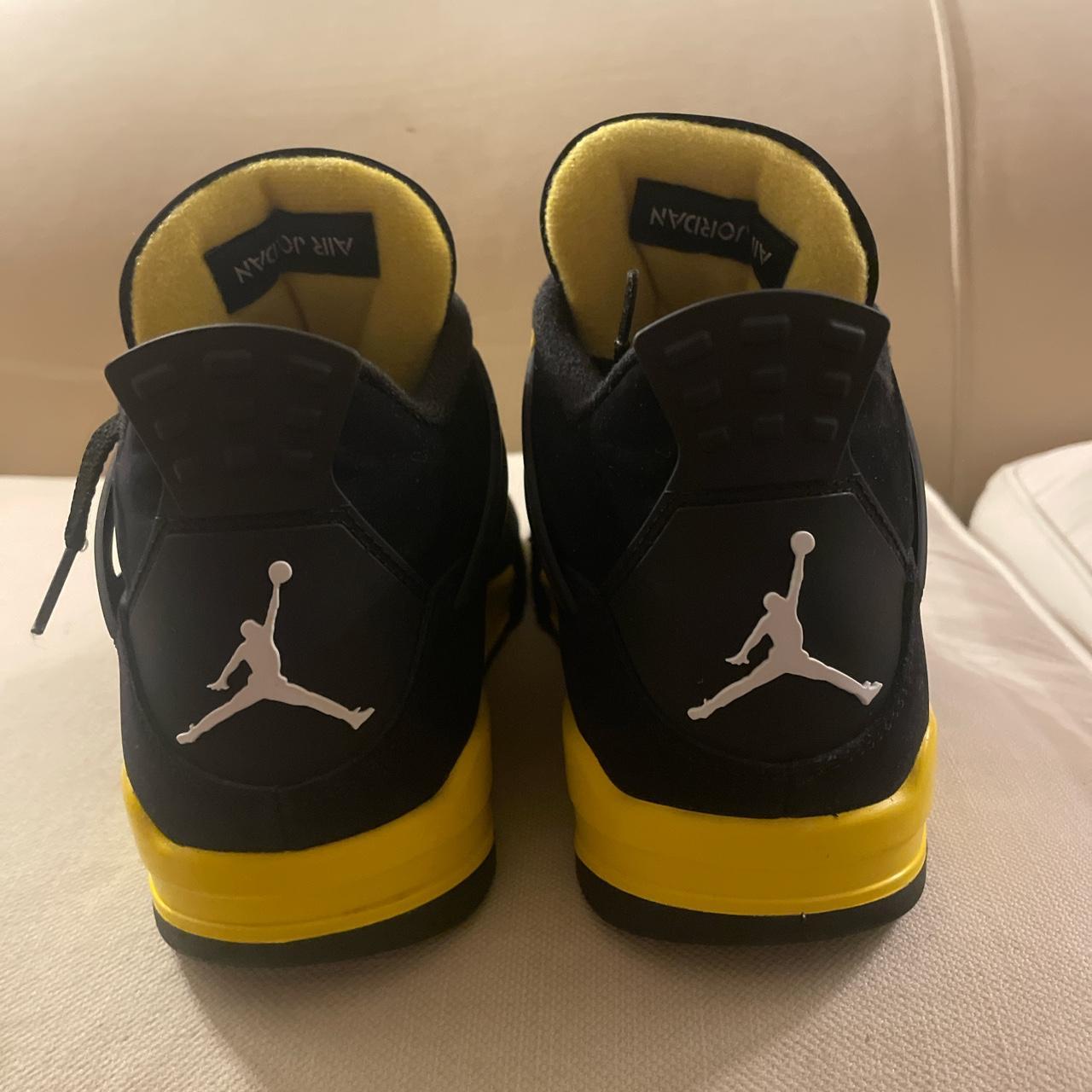 Jordan 4 yellow thunder size uk 9.5, perfect... - Depop