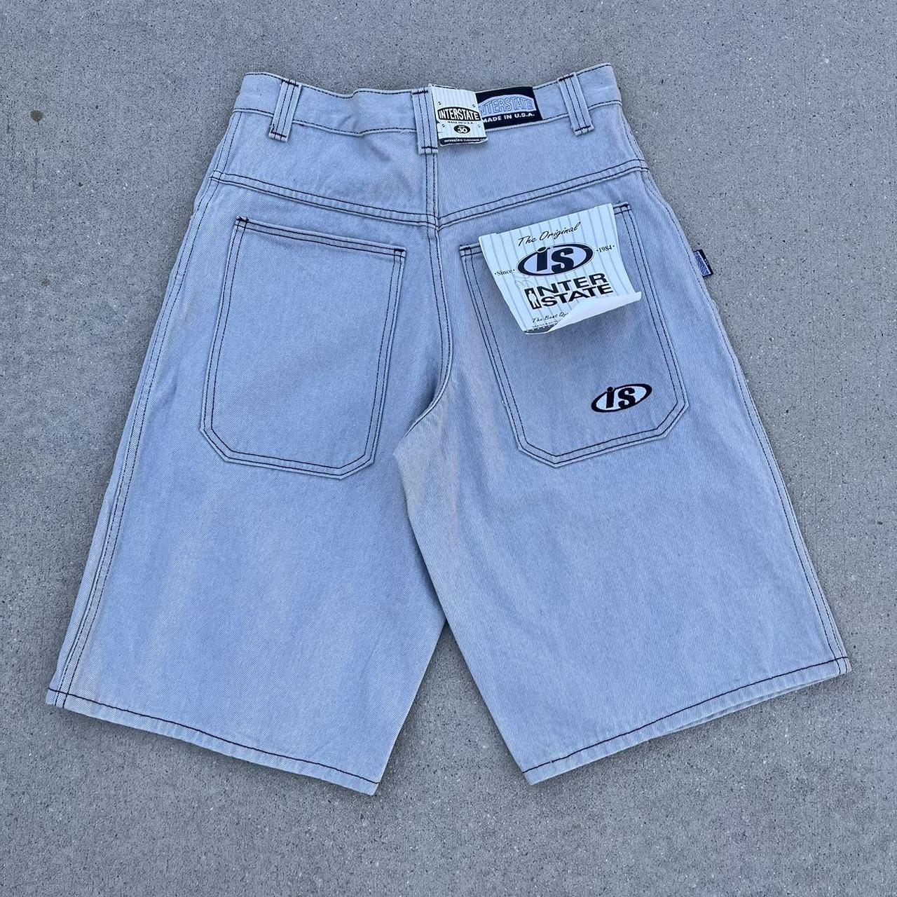 Crazy deadstock gray interstate jorts No flaws Fits... - Depop