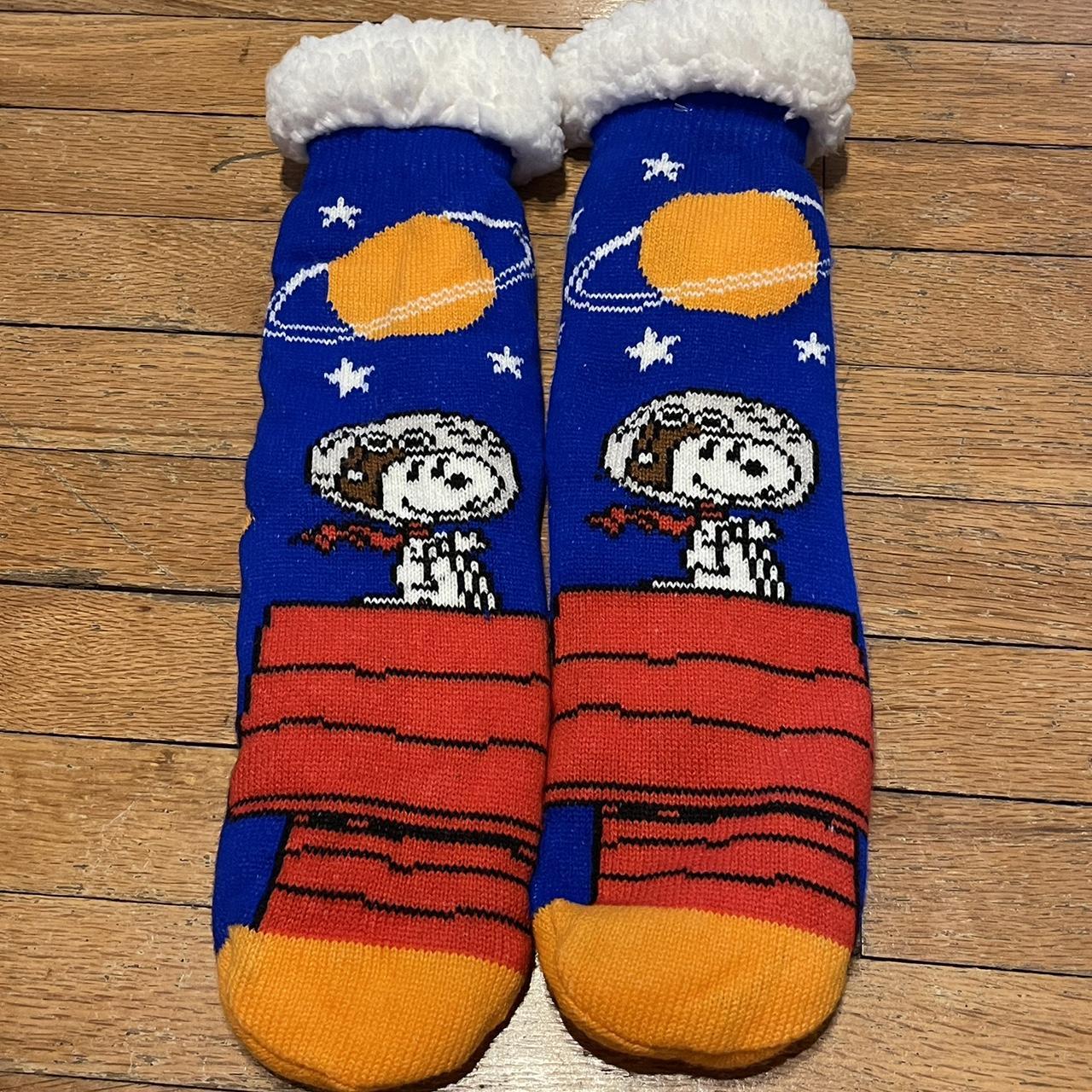 Peanuts Fuzzy socks - Depop