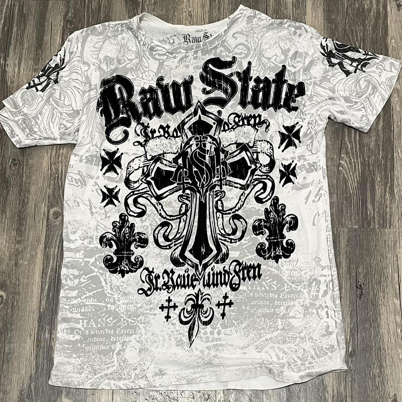 Raw State graphic t-shirt tee size medium This is... - Depop