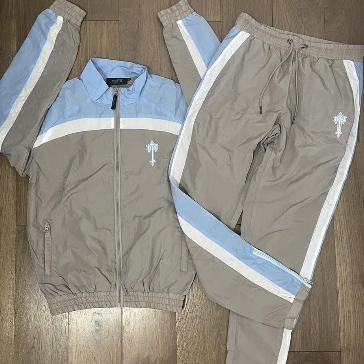 Trapstar Irongate T ShellSuit Grey / Blue Size Small - Depop