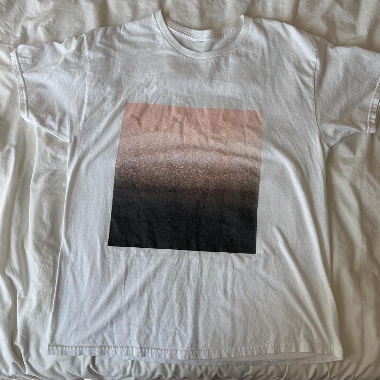Pink And Black Gradient on white shirt Tag Cutoff... - Depop