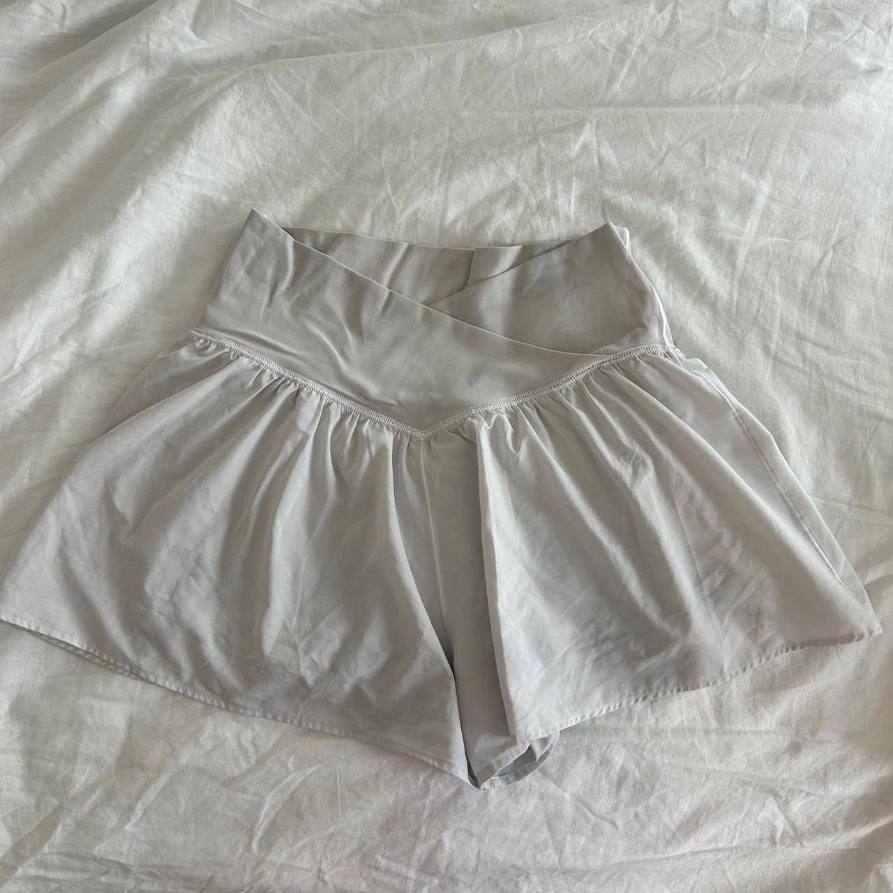 white aerie running shorts | Depop