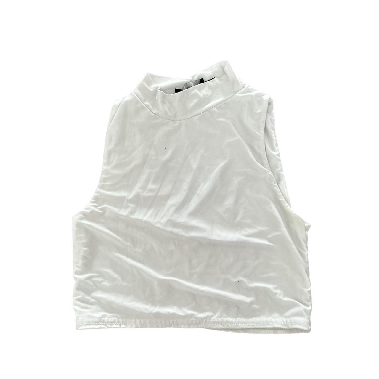 Slinky cropped turtle neck vest Offers - Depop