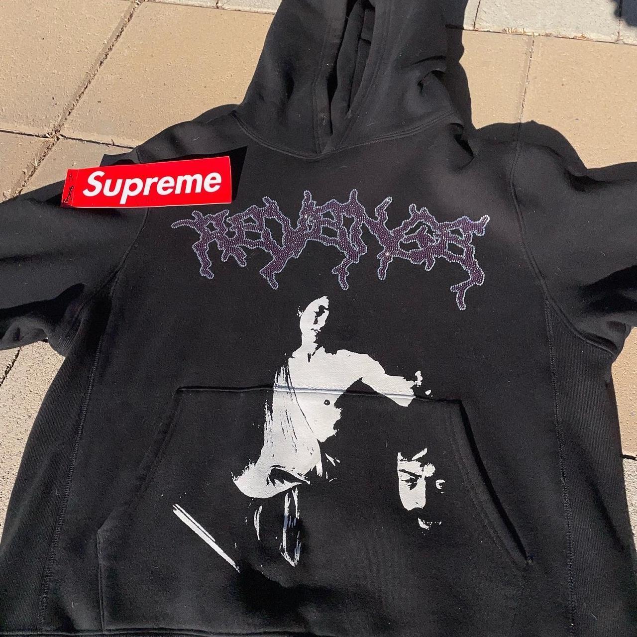Revenge rhinestone anarchy hoodie comes with... - Depop