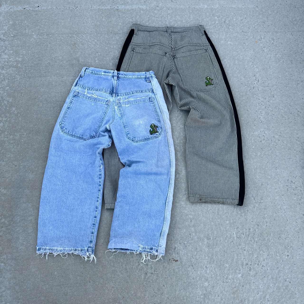 🐊GATOR SET🐊 •blue 33x30 •plaid 32x30 Jnco jnco jnco... | Depop