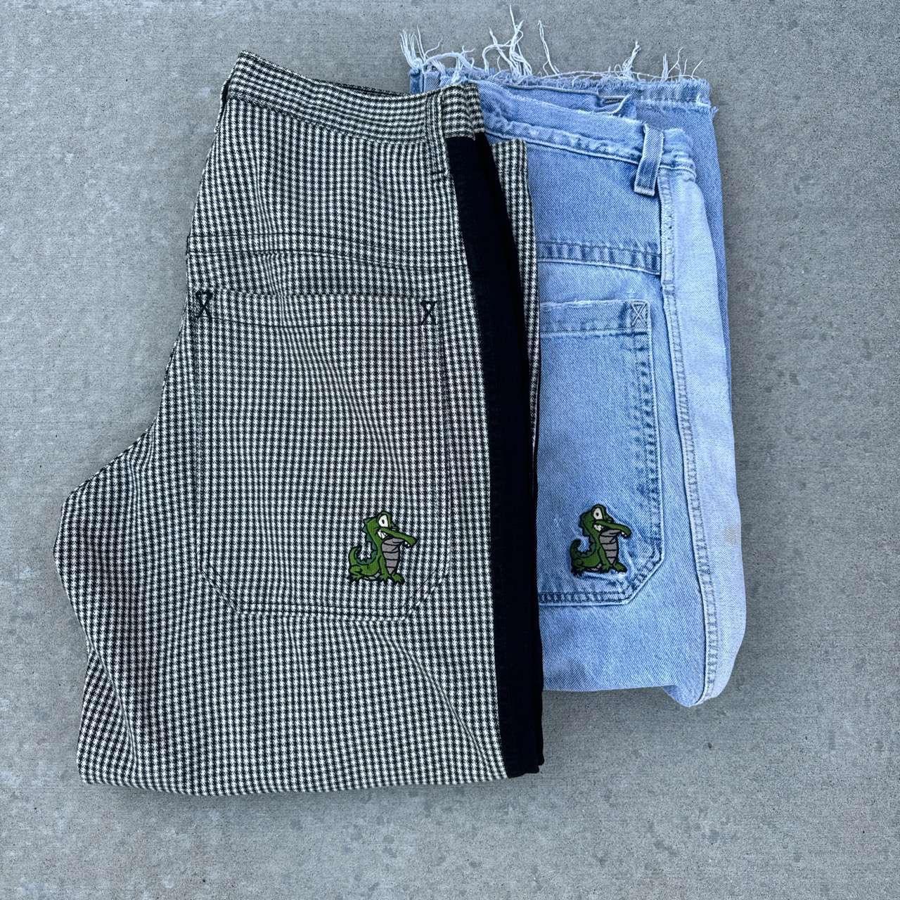🐊GATOR SET🐊 •blue 33x30 •plaid 32x30 Jnco jnco jnco... | Depop