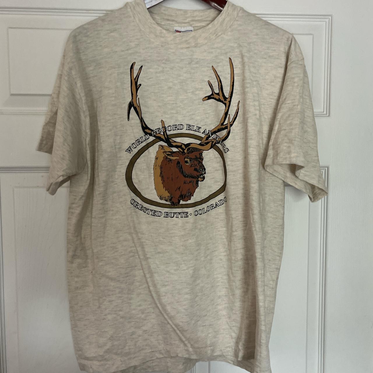 Vintage Hunting Elk Shirt Large Vintage... - Depop