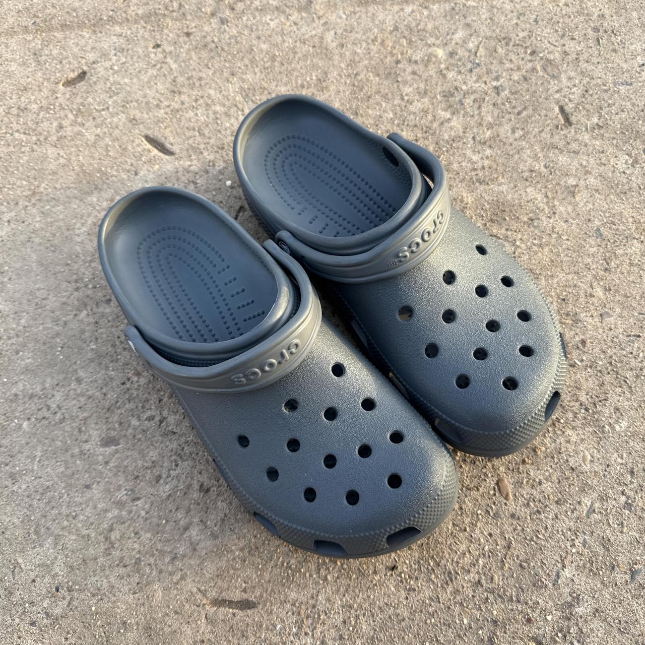 Grey Crocs Classic Clogs Size 10M/12WM‼️ Perfect... | Depop