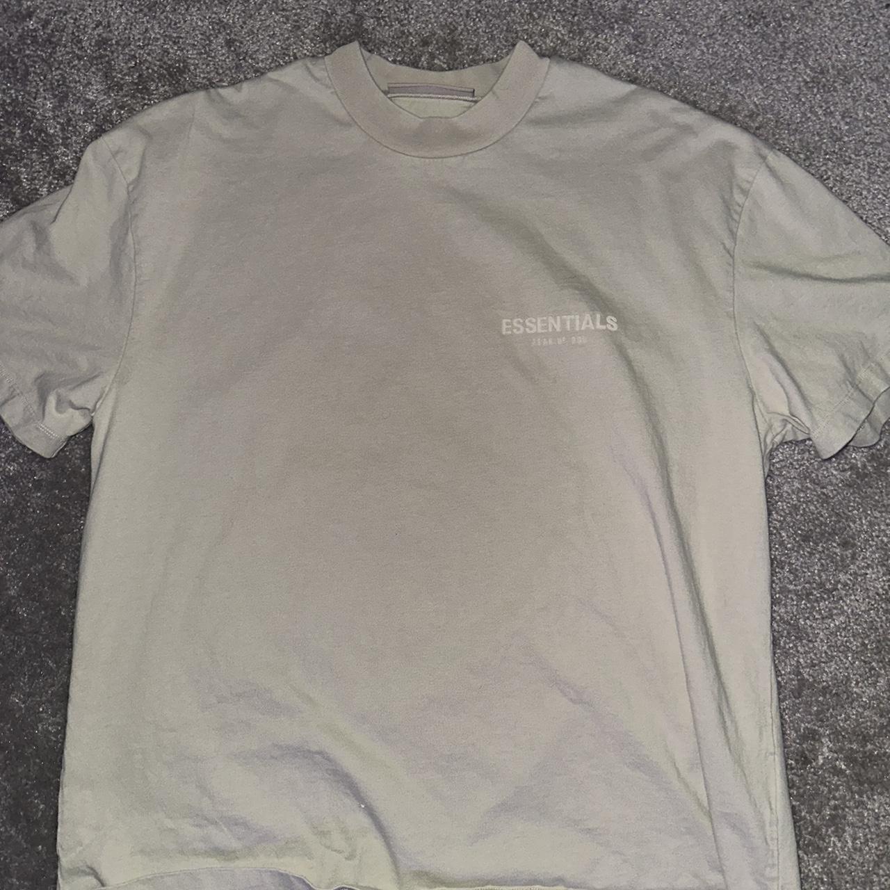Beige essentials shirt Not firm on price - Depop
