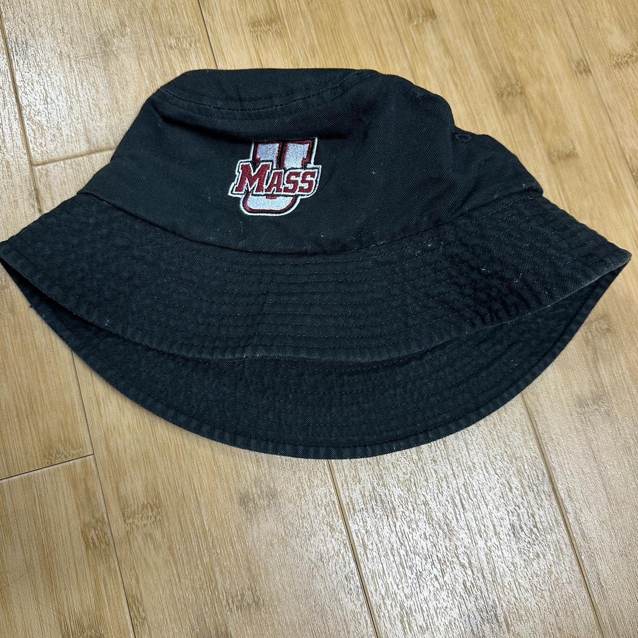 Black UMass Amherst branded bucket hat #umass #hat... - Depop