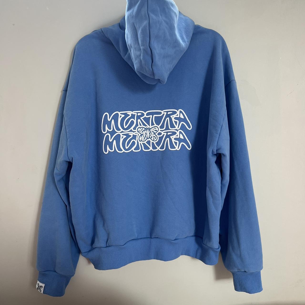Mertra Logo Hood in Blue (archived piece) Size... - Depop