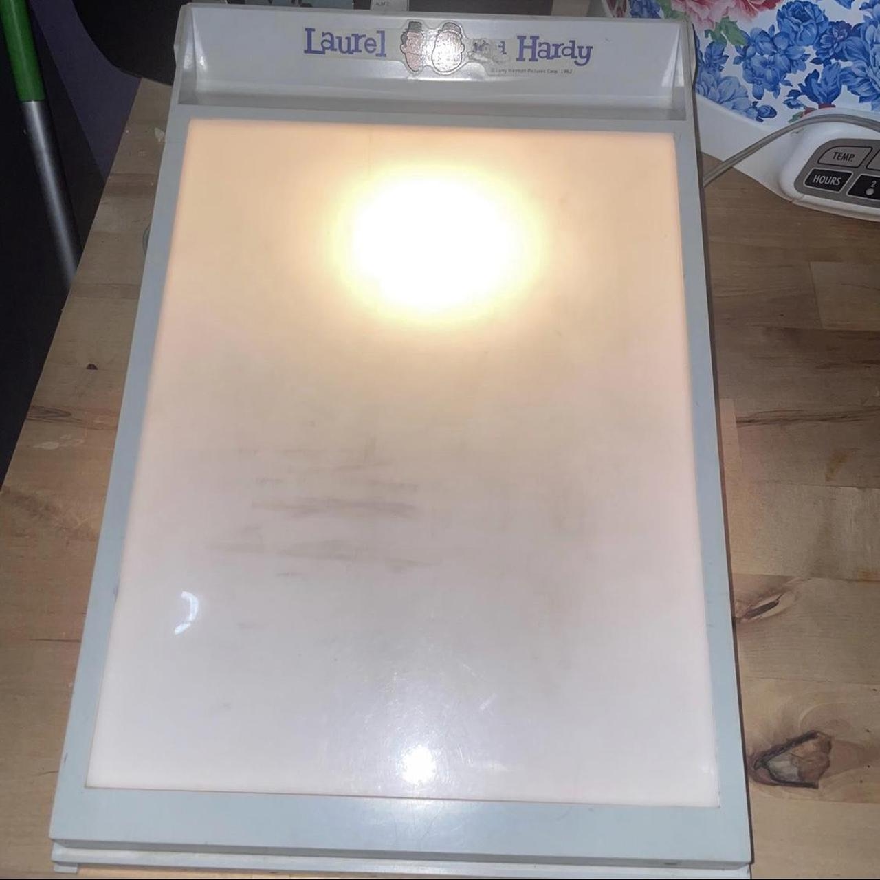 Laurel and Hardy Vintage Toy Light up tracing toy... - Depop