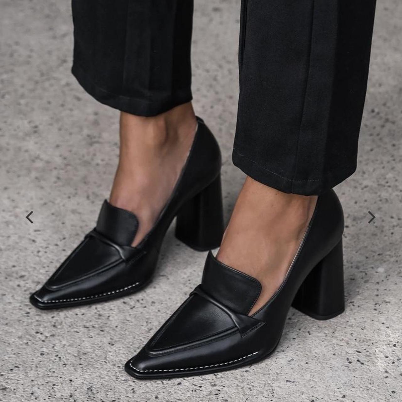 Jo Mercer - Covet High Heels Black Leather - size... - Depop